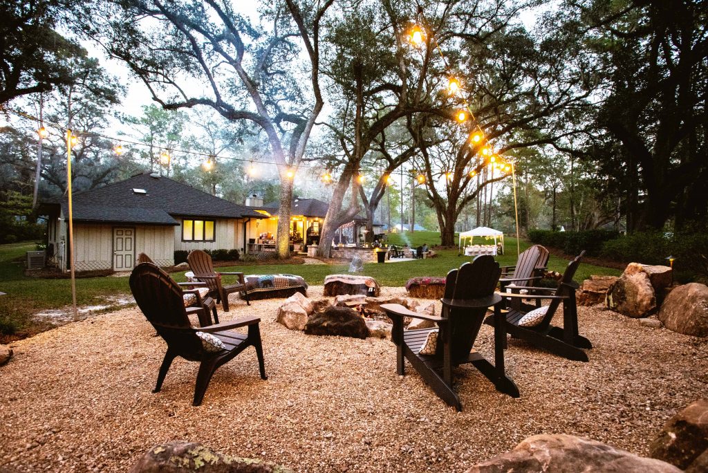 Boulder Fire pit - NeSmith Landscapes